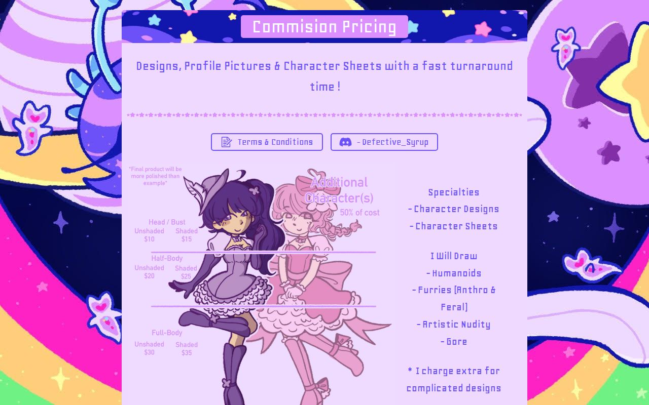 CosmiCal Commissions